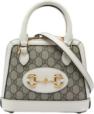 Gucci Sac bandouli&egrave;re Horsebit 1955 Pre-owned - Femme - Pre-owned - Beige - Taille: ONE Size