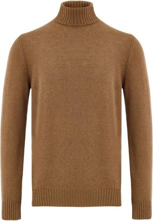 Gran Sasso Homme, Pulls, Brun, Taille: XL Col roul&eacute;s