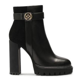 Kazar Hohe Stiletto-Stiefel aus Wildleder und Glattleder.Dieses Produkt f&auml;llt klein aus. - - Shoes - Damen - Schwarzk - 38 EU