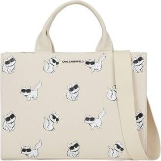 Karl Lagerfeld Sac cabas en coton imprim&eacute; IKON CHOUPETTE MD SQUARE TOTE