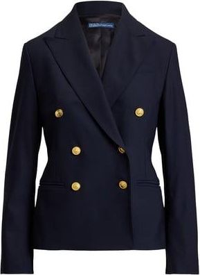 Polo Ralph Lauren Blazer &agrave; fermeture boutonn&eacute;e crois&eacute;e en laine m&eacute;lang&eacute;e
