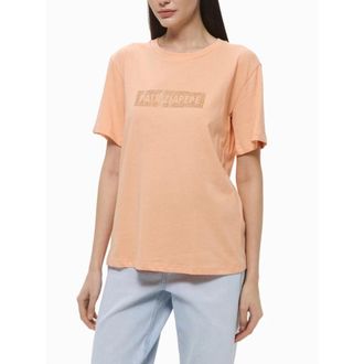 Patrizia Pepe Femme, Tops, Orange, Taille: 36 FR T-shirt Casual avec Strass