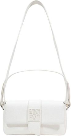 A|X Armani Exchange Femme, Sacs, Blanc, Taille: ONE Size Sac bandouli&egrave;re couleur unie