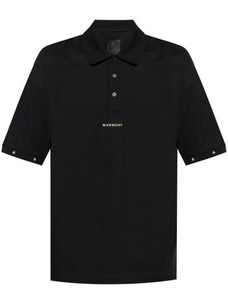 Givenchy polo &agrave; broderies - Noir