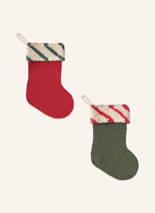 Lorena Canals Lorena Canals 2er-Set Weihnachtsstr&uuml;mpfe rot
