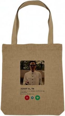 Fabulous Sac Shopping Tote Bag Aspect Lin - Josef Heiter Millepatte R&eacute;seau Social Rencontre Amour - Sac de Courses Toile Epaisse 360g Beige Naturel Cabas Port&eacute;