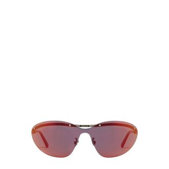 Moncler Polierte- randlose ovale Spiegel Sonnenbrille aus Metall - - Accessories - Herren - Orange - ONE SIZE