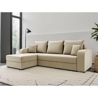 Best Mobilier Bestmobilier - Harvey - canapé dangle réversible - convertible - avec coffre - en velours - 4 places - style contemporain