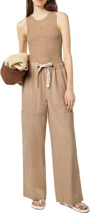 Scotch & Soda Womens Rib Tank Tanktop, Soft Camel, XL