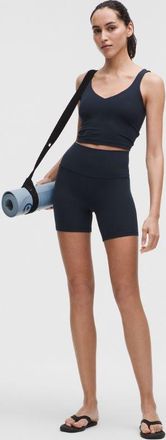 lululemon Short Align No Line taille haute pour Femmes - 15 cm - Bleu - Taille 10