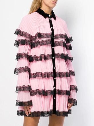 Philosophy di Lorenzo Serafini robe courte volant&eacute;e - Rose