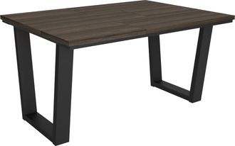 Skraut Home | Esszimmertisch | Küchentisch, Esstisch | 140x90x74 cm | Für 6 Gäste | Stubentisch | Industrieller Stil | Eiche dunkel