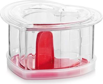 Tescoma Presto Speiseformer aus Kunststoff, herzf&ouml;rmig, transparent/Rot, 2 St&uuml;ck