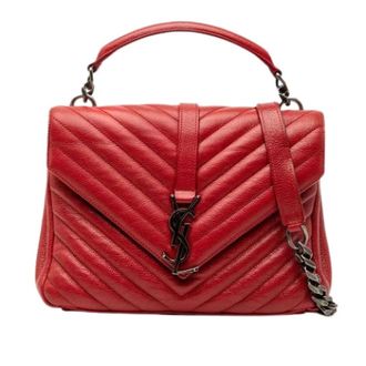 Saint Laurent Pre-owned College Satchel - Femme - Pre-owned - Rouge - Taille: ONE Size
