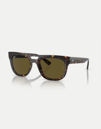 Ray-Ban Phil - Lunettes de soleil carrées à verres marron - Écaille de tortue