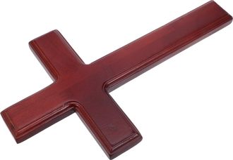 NUOBESTY TOGEVAL Holz-wandkreuz Rotes Kruzifix f&uuml;r Christliche Taufe und Konfirmation Dekoratives H&auml;ngendes Kreuz aus Massivem Holz Langlebig und Einfach zu Mo