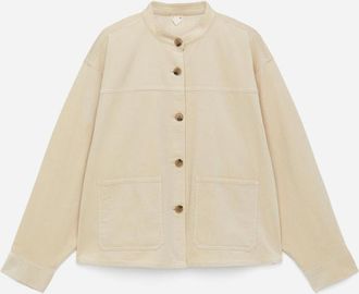 Arket Overshirt Aus Cord -Beige