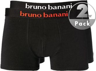 Bruno Banani Herren Trunks schwarz Baumwolle unifarben