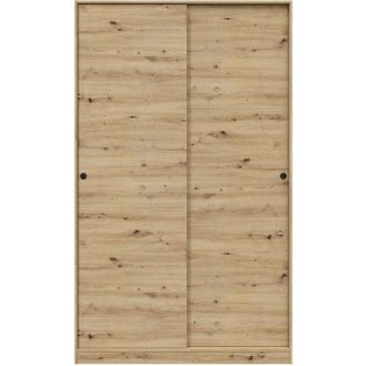 PEGANE Pegane - Armoire, placard avec 2 portes coulissantes coloris chêne nordique - longueur 120 x hauteur 200 x profondeur 50 cm