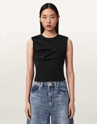 AllSaints Nella - Tanktop in Schwarz