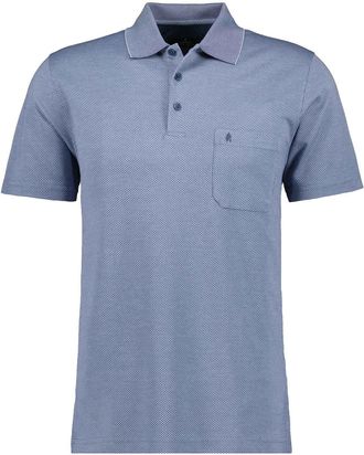 Ragman Herren Softknit-Polo Fischernetz Taube-073, 3XL
