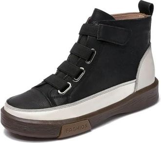 Generic QXDZSW Chaussures de sport plates en fourrure pour femme Bottes dhiver r&eacute;tro printemps Bottines pour femme, Noir sans fourrure, 41.5 EU