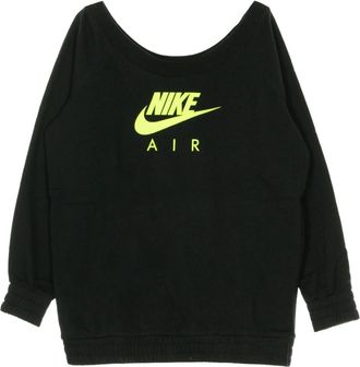 Nike Leichter Crew Neck Sweatshirt - - Sport - Damen - Schwarzk - L