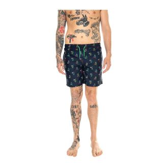 Happy Socks Lemonade Long Swimshorts 6500 - - Swimwear - Herren - Blau - M