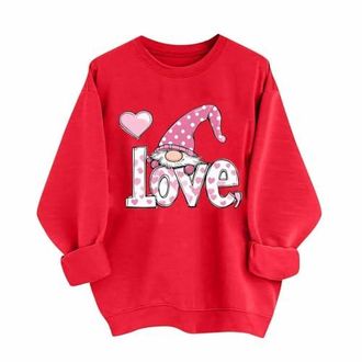Generic Sweat-shirt imprim&eacute; Saint-Valentin 2026 &agrave; manches longues et col rond d&eacute;contract&eacute; pour un usage quotidien et confortable v&ecirc;tements de d&eacute;tente tendance