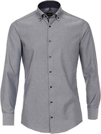 Venti Chemise daffaires unie - Coupe moderne, bleu fonc&eacute;, 42
