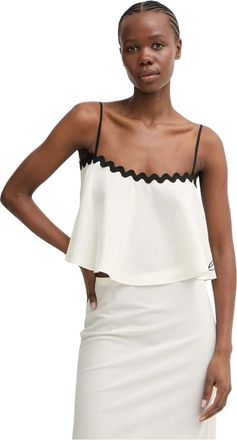 Karl Lagerfeld Beach Cropped Top - - Tops - Damen - Wei&szlig; - M