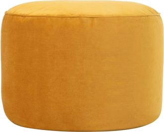 Icon Brand Milano Hocker, Gelb, Flauschiger Samt Stoff, Samt Sitzsack, Sitzpuff Hocker mit Füllung, Fußhocker für das Wohnzimmer, Deko Wohnzimmer