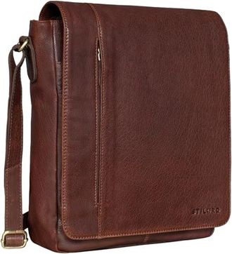 STILORD Paul Sac Bandoulière pour Homme Cuir Vintage Sac pour Tablette MacBook 13,3 Pouces A4 Besace Sac Messager Sac à Main, Couleur:maraska - Marron foncé