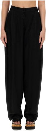Stella McCartney Femme, Pantalons, Noir, Taille: 38 FR Pantalon Carotte &agrave; Panneaux en Satin