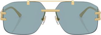 Versace Stilvolle Sonnenbrille in Schwarzton - - Accessories - Herren - Gelb - 60 MM