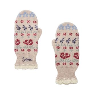 Sea NY Femme, Accessoires, Beige, Taille: ONE Size Moufles Preston