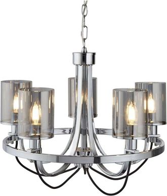 Searchlight Pendel Lampe Kronleuchter Schlaf Zimmer Glas Hänge Decken Leuchte Lüster