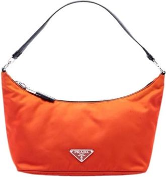Prada Sac bandouli&egrave;re en nylon pr&eacute;-poss&eacute;d&eacute; - Femme - Pre-owned - Orange - Taille: ONE Size