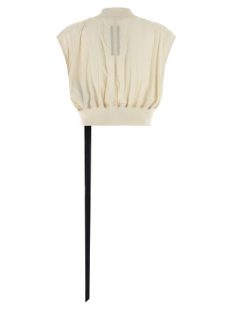 Rick Owens Womens Beige Nylon Sleeveless Jacket Clothing