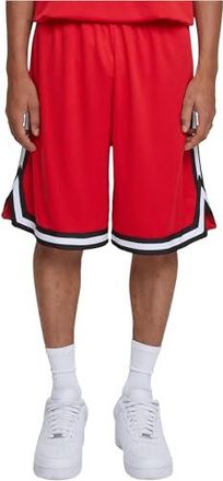 Urban Classics Short Stripes Mesh Homme Short Rouge S 100% Polyester
