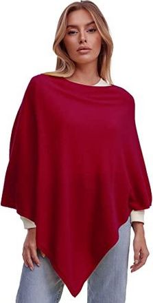 Glamexx24 Poncho Femme Élégant Châle Cape en Maille Fine Chaud Tricoté Cape Pour le Printemps Automne