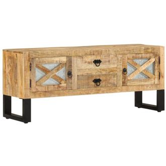 vidaXL Meuble tv 110x30x45 cm Bois de manguier brut Vidaxl
