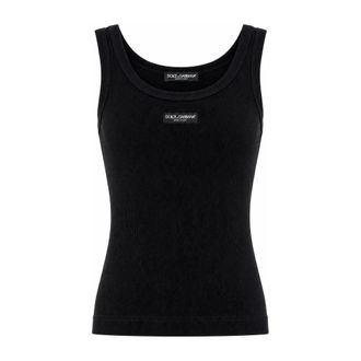 Dolce & Gabbana Rippstrick-Top - - Tops - Damen - Schwarzk - L