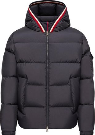 Moncler Moncler Doudoune Courte &Agrave; Capuche Lacfroid, Homme, Bleu, Taille: 0