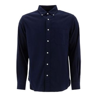 Beams Plus Chemise en Flanelle Bleue Aw24 - Homme - Chemises - Bleu - Taille: 2XL