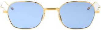 Thom Browne unisex, Accessoires, Bleu, Taille: 48 MM Titanium Rectangular Lunettes de soleil