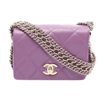 Chanel Pre-owned Sac Bandouli&egrave;re Matelass&eacute; Petit Mod&egrave;le - Femme - Pre-owned - Violet - Taille: ONE Size