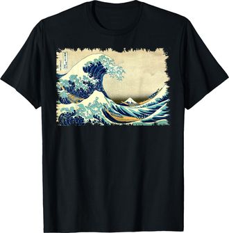 Smooth HQ Berühmte Klassische Japanische Kunst Die Große Welle Hokusai T-Shirt