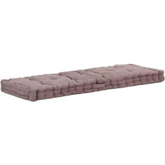 vidaXL Palettenkissen Baumwolle 120&times;40&times;7 cm Taupe Vidaxl