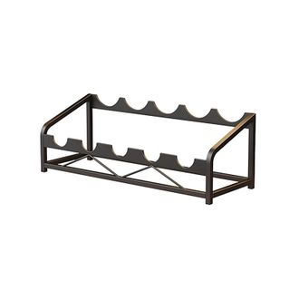 Generic Tisch-Weinregal, Flaschenhalter, Rostfrei und Verschleißfest, Keine Montage Erforderlich, Geeignet für Hausbars, Küchen und Speisekammern(Black)